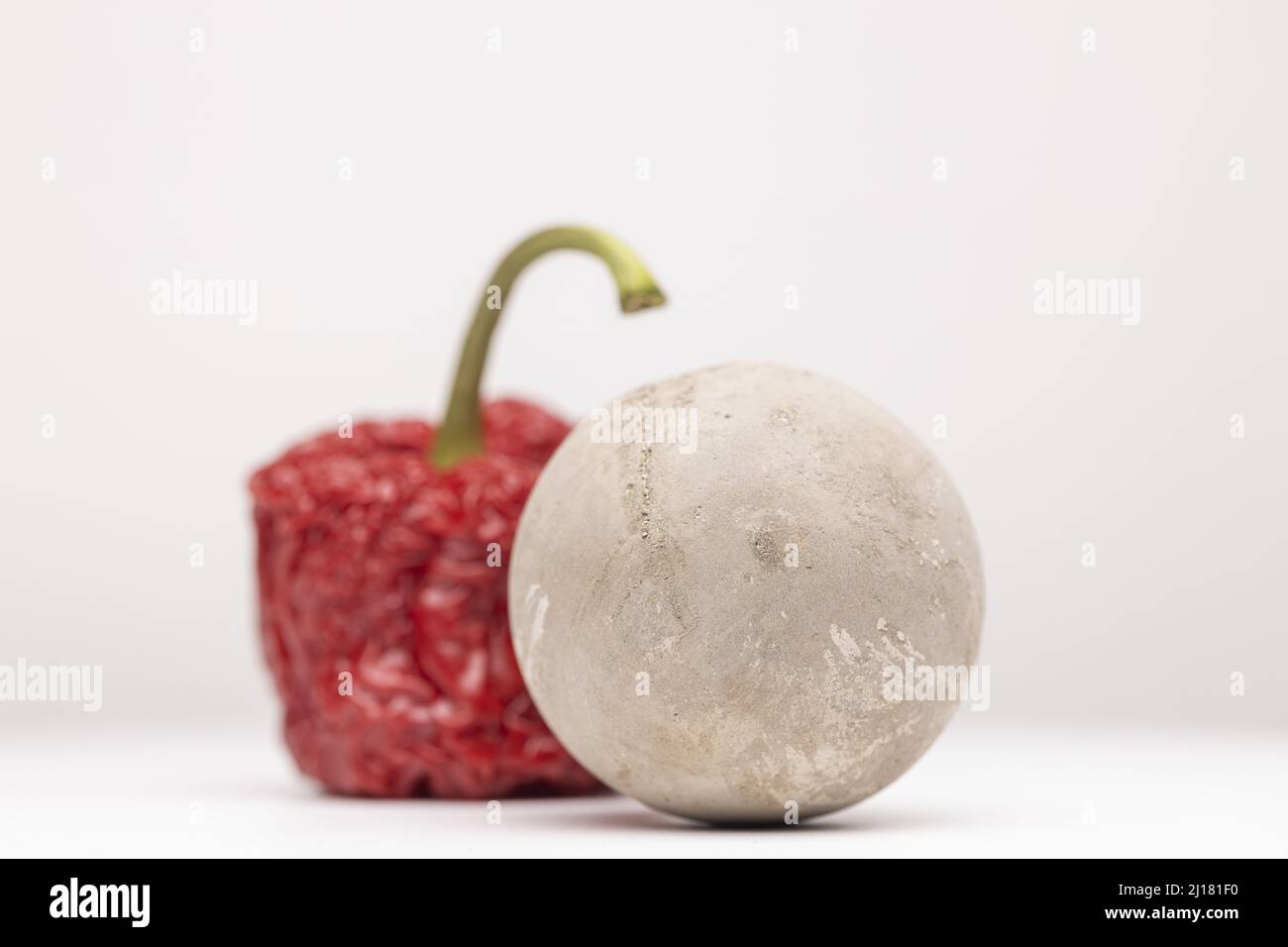 Studio food still life with wrinkled skin closeup macro shot of kitchen ...