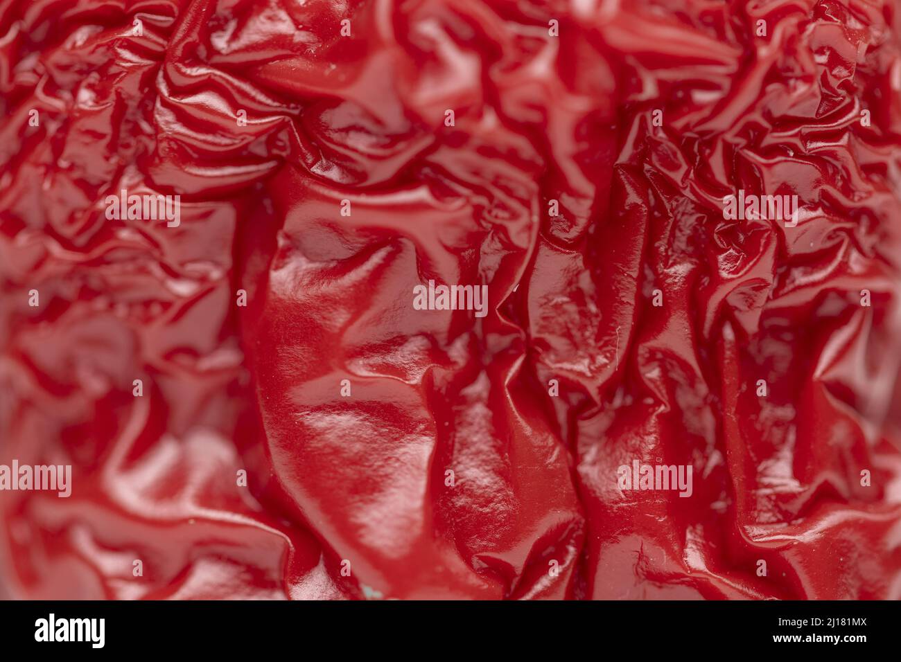Intrinsic wrinkled skin closeup macro shot of kitchen themed vibrant ...