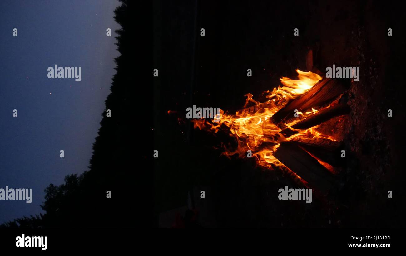 Beautiful vertical shot bonfire hi-res stock photography and images - Alamy