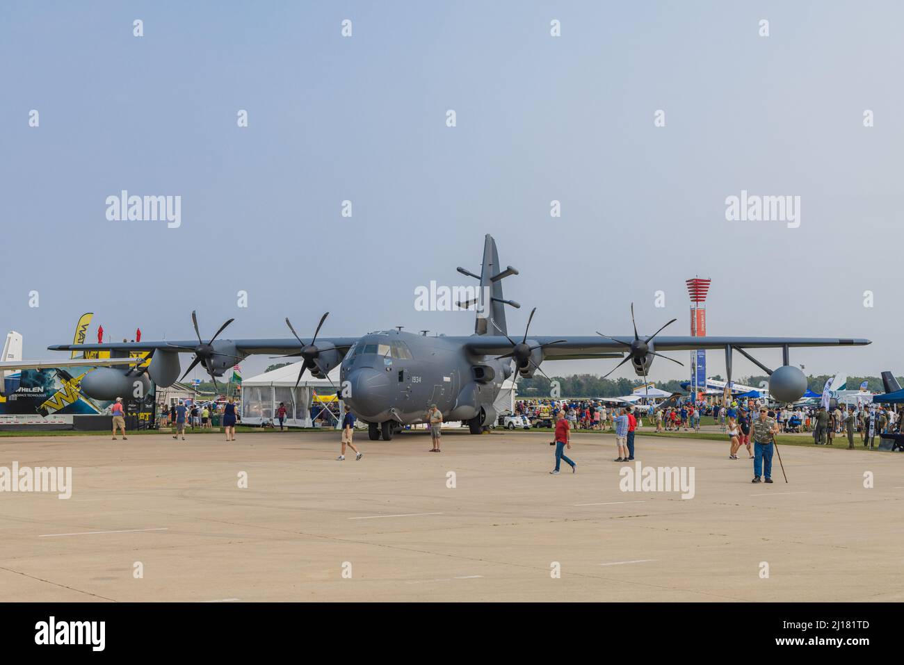 The Lockheed Martin AC-130-J Ghostrider on tarmac at an airshow Stock ...