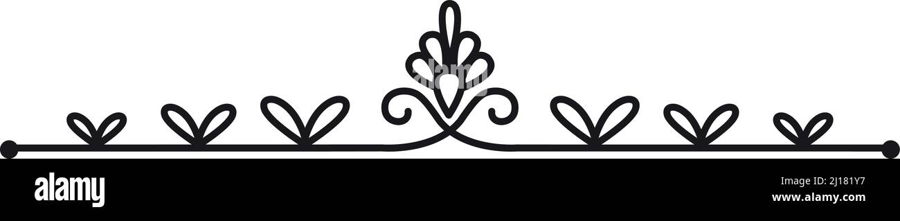 Ornate page header in doodle style. Decorative border Stock Vector ...