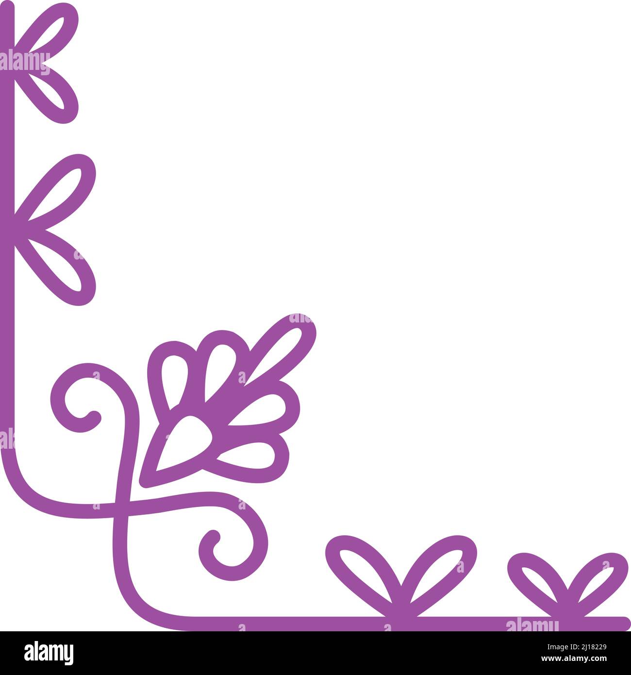 Purple Corner Border Design