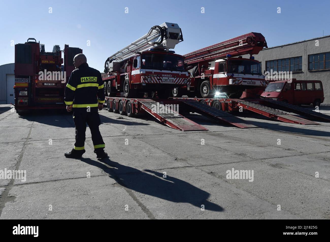 Hlucin, Czech Republic. 23rd Mar, 2022. Members of the Rescue Unit of ...