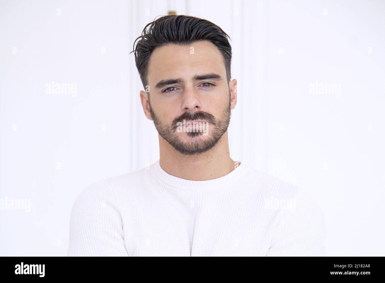 Benji Samat attending a press conference announcing a boxing combat ...