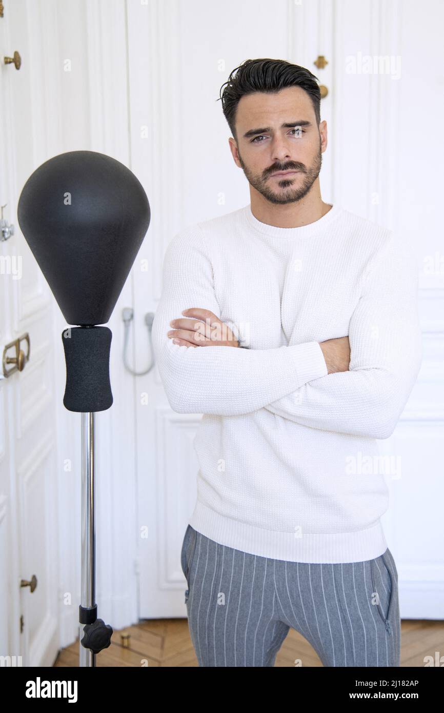 Benji Samat attending a press conference announcing a boxing combat ...