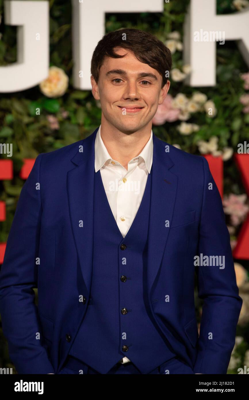 London, UK. Calum Lynch at World Premiere of Bridgerton Season 2 at The ...