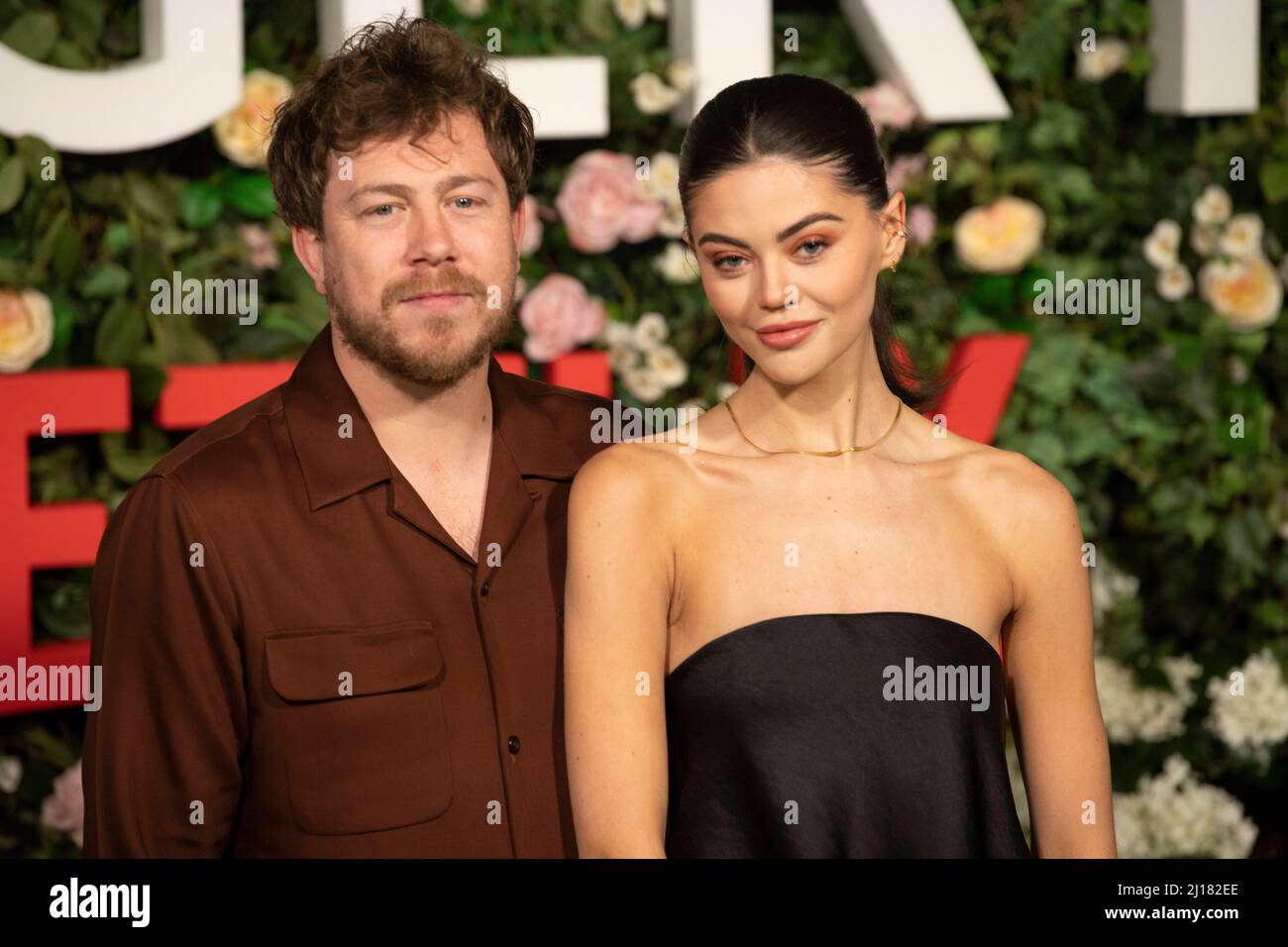 London, UK. Emily Canham and Guest at World Premiere of Bridgerton ...