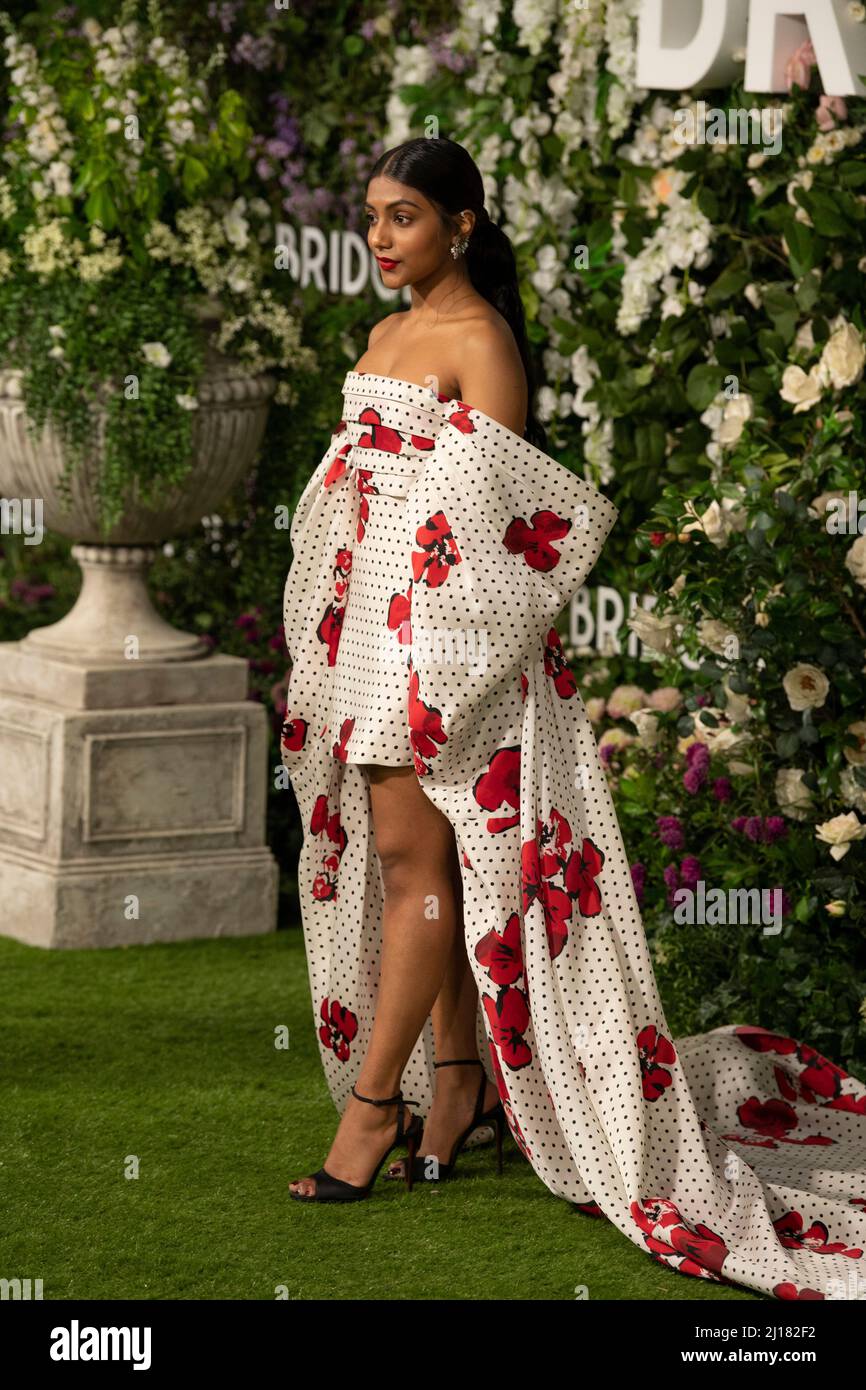 London, UK. Charithra Chandran at World Premiere of Bridgerton Season 2 ...