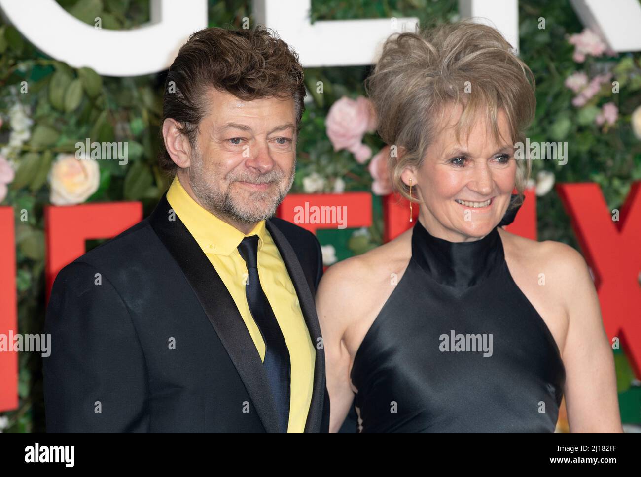 London, UK. Lorraine Ashbourne and Andy Serkis at World Premiere of ...