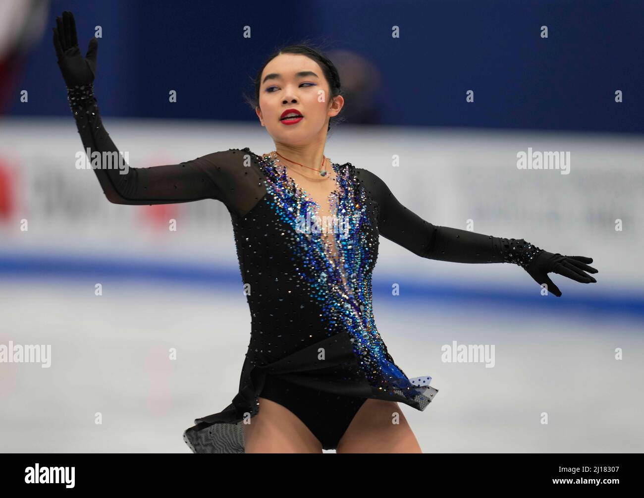Sud de France Arena, Montpellier, France. 23rd Mar, 2022. Karen Chen ...
