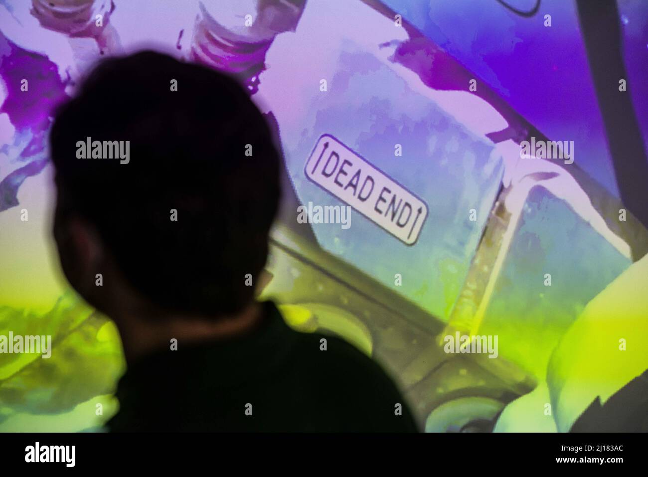 Oberpfaffenhofen, Bavaria, Germany. 23rd Mar, 2022. A scientist at the ...