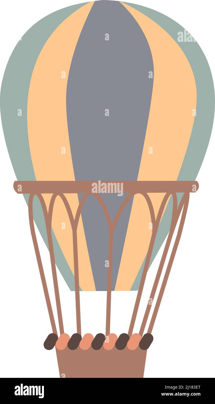 Hot air balloon. Cute kid dream symbol Stock Vector Image & Art - Alamy