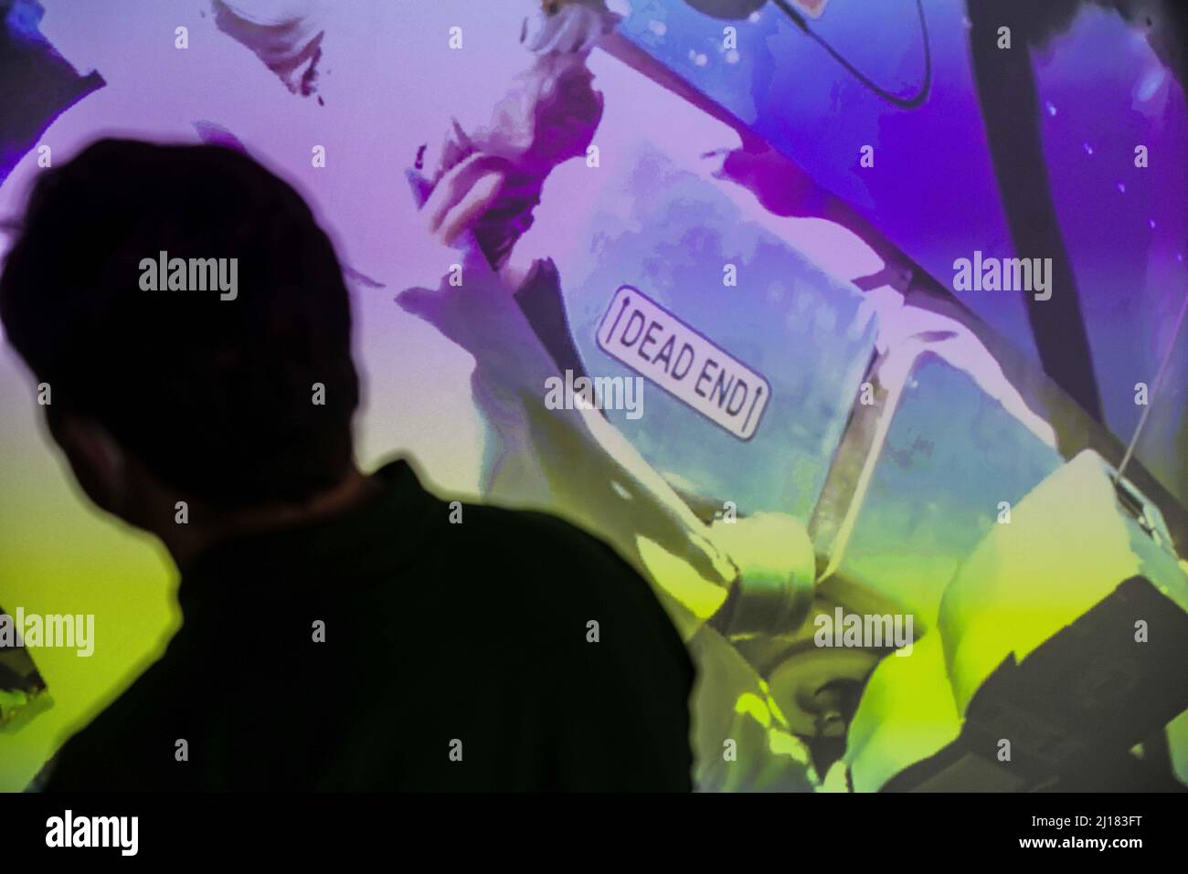 Oberpfaffenhofen, Bavaria, Germany. 23rd Mar, 2022. A scientist at the ...