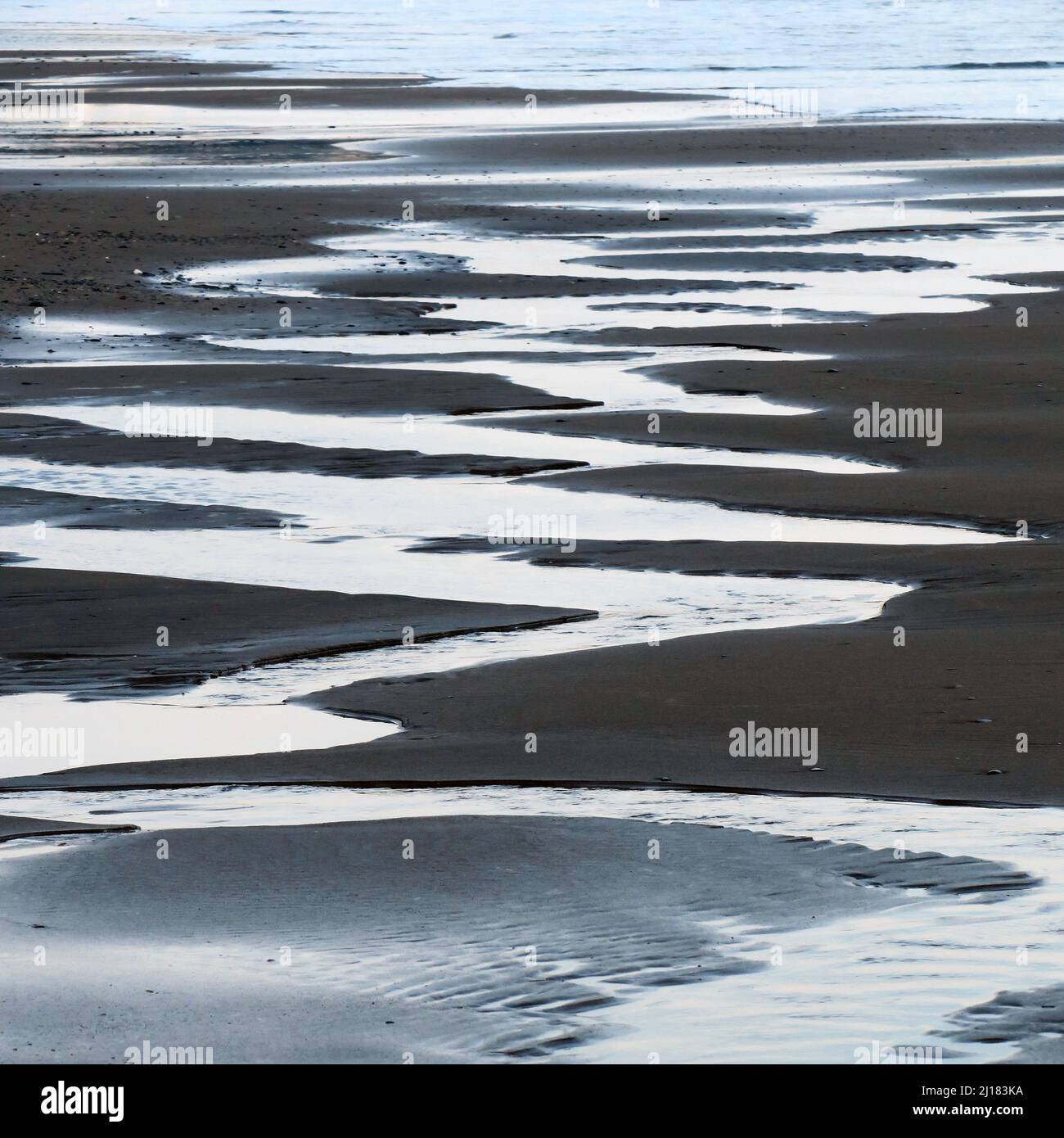 Tidal Patterns Penbryn Beach Wales Stock Photo - Alamy