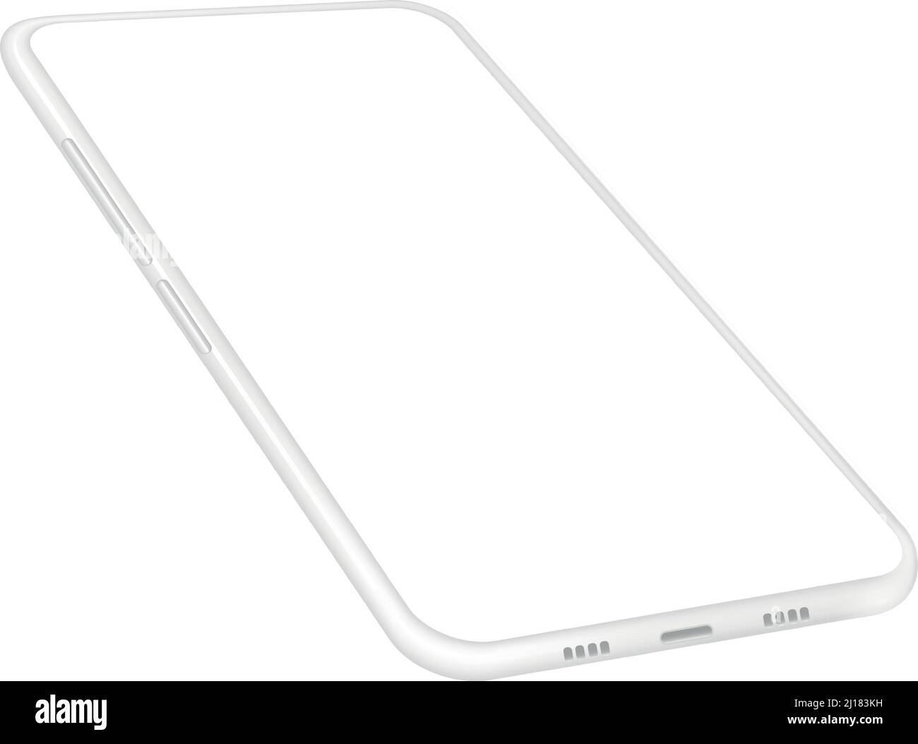 Mobile phone template. Realistic frame design mockup Stock Vector Image ...