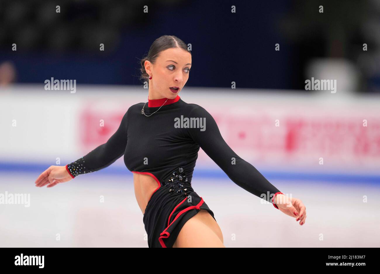 March 23, 2022: Nicole Schott from Georgia during Women's Short Program ...