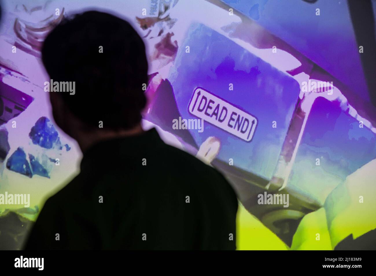 Oberpfaffenhofen, Bavaria, Germany. 23rd Mar, 2022. A scientist at the ...