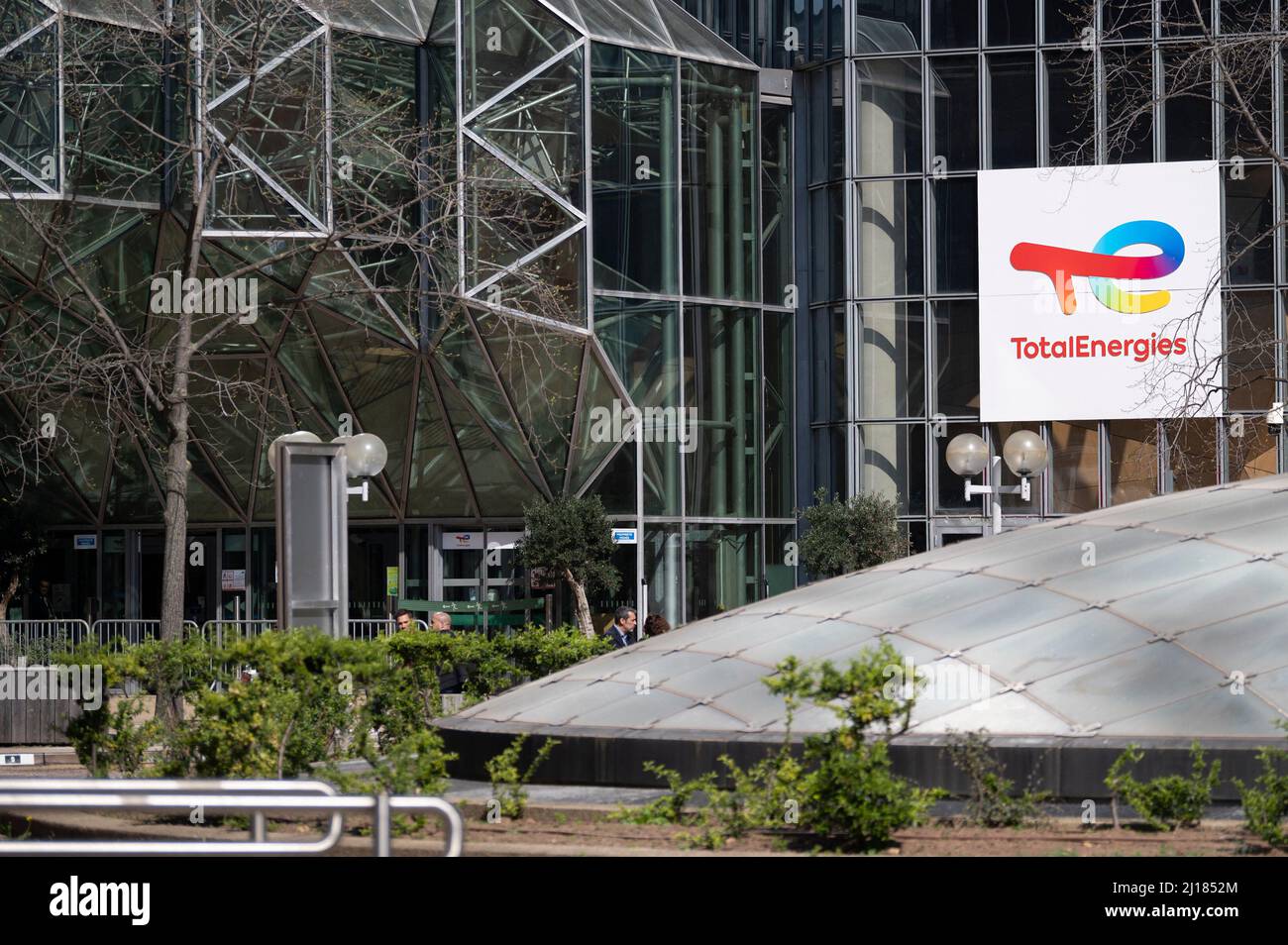 Illustration of Total Energies in La Defense, Paris, France on March 23 ...