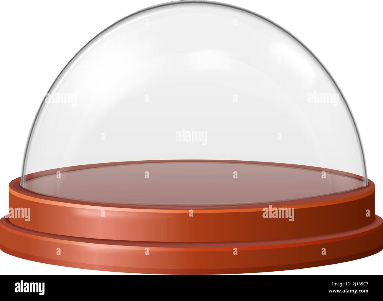 Glass cover for souvenirs. Realistic transparent dome protection ...