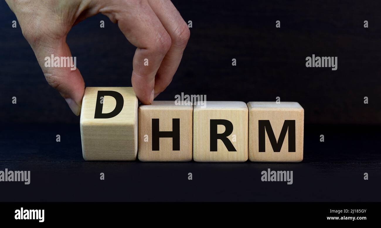 DHRM, domestic human resource management HRM symbol. Words DHRM ...