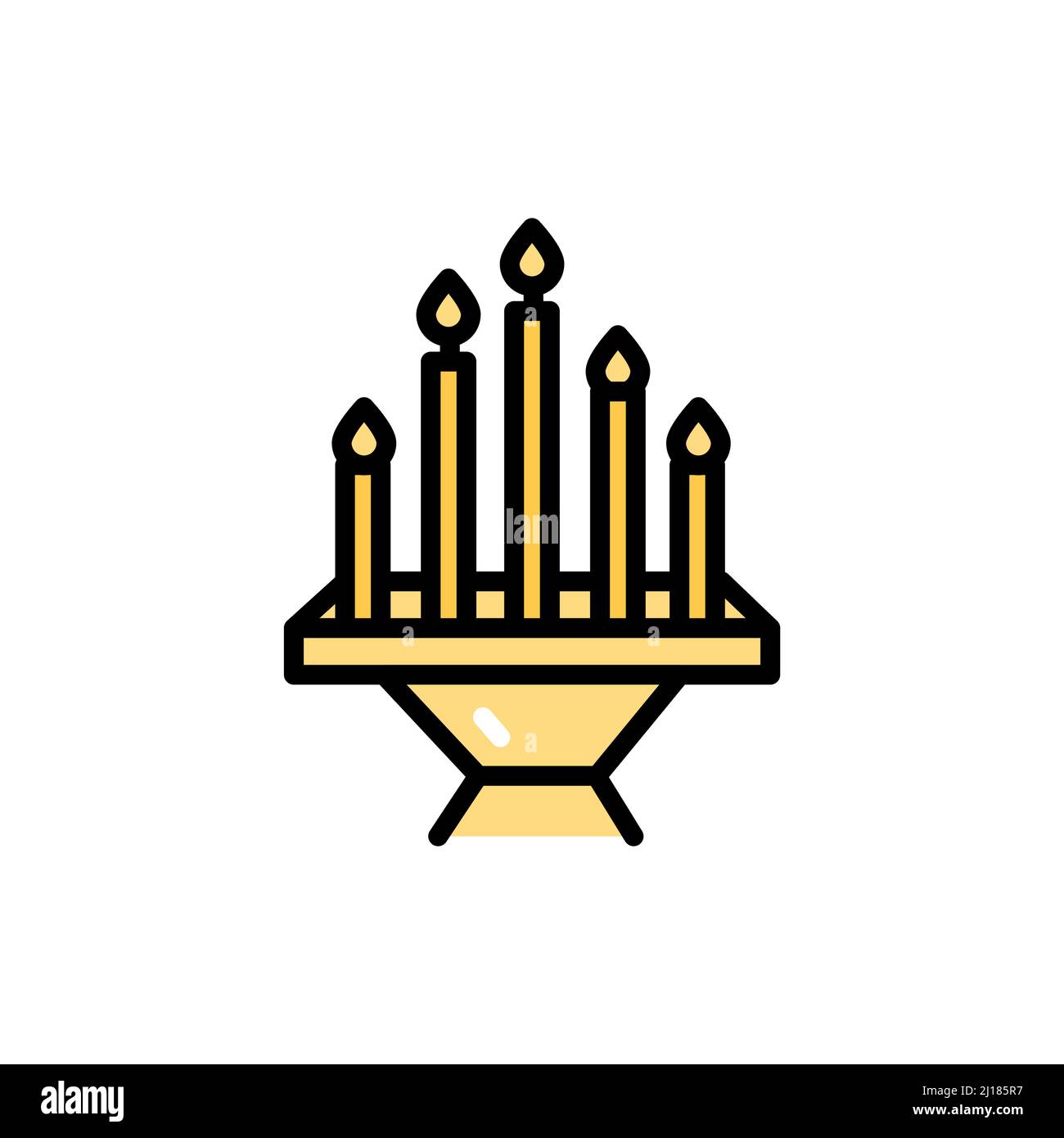 Altar candles catholic church Stock Vector Images - Alamy