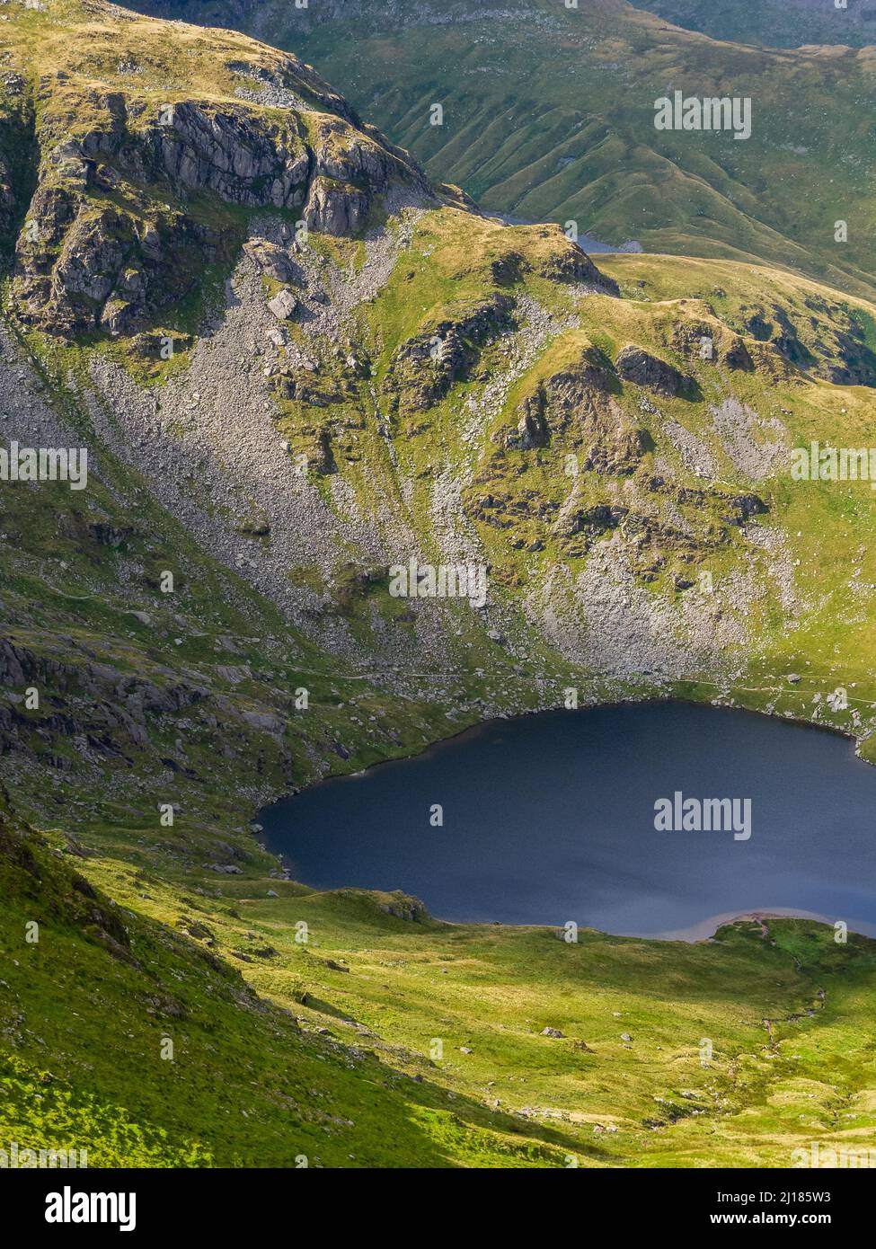 Small Water seen from Harter Fell on the Kentmere Horseshoe, Cumbria ...