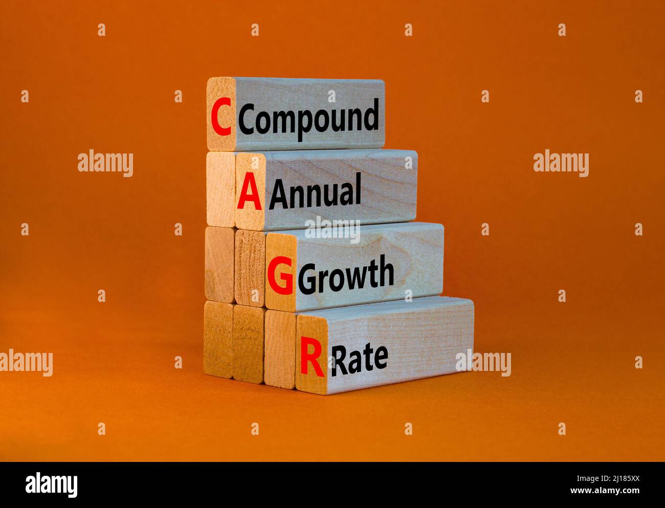 CAGR compound annual growth rate symbol. Concept words CAGR compound ...