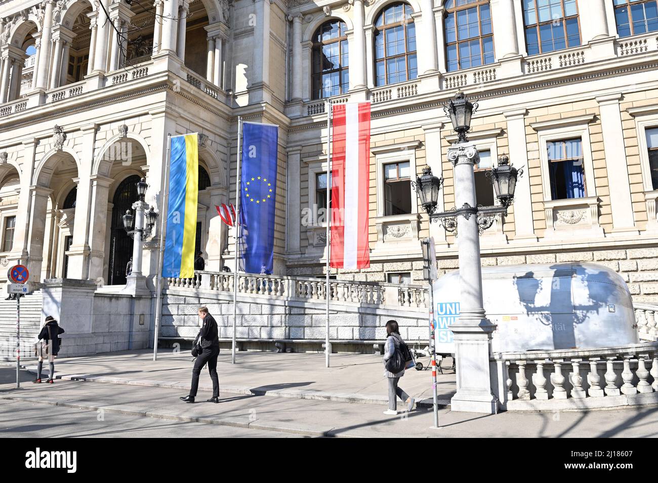 Vienna, Austria. March 23, 2022. The Ukrainian, European and Austrian ...