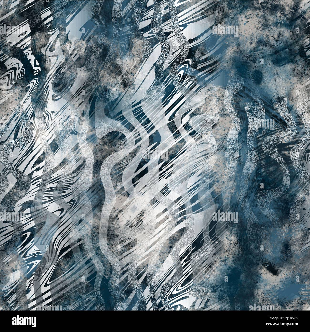 Seamless navy blue and white abstract grungy seamless surface pattern ...