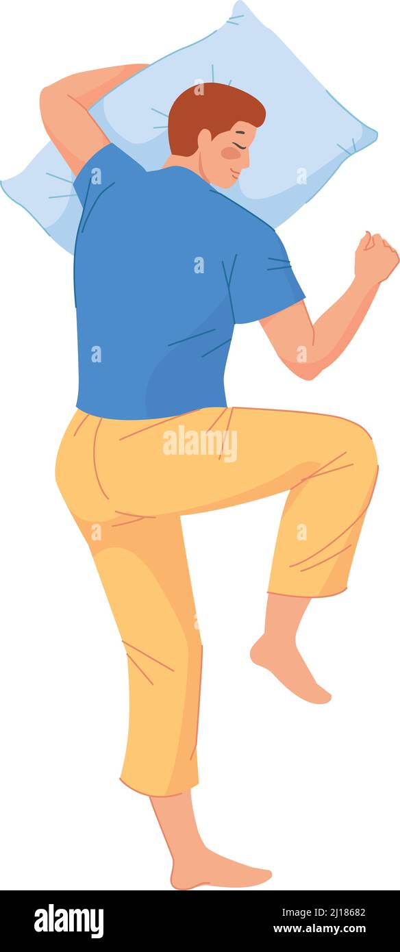 Man resting on pillow in Stock Vector Images - Alamy