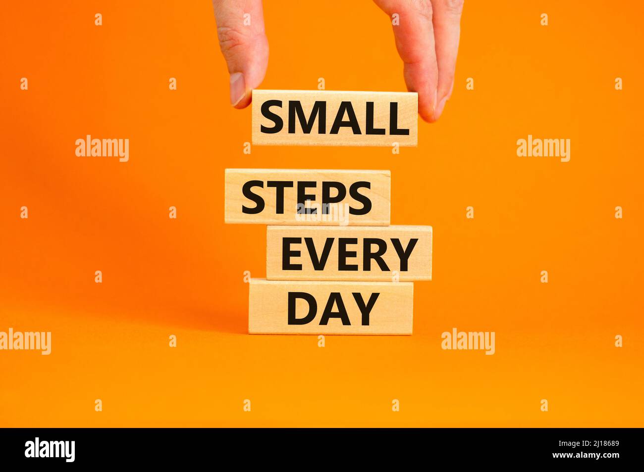 Small steps every day symbol. Concept words Small steps every day on ...
