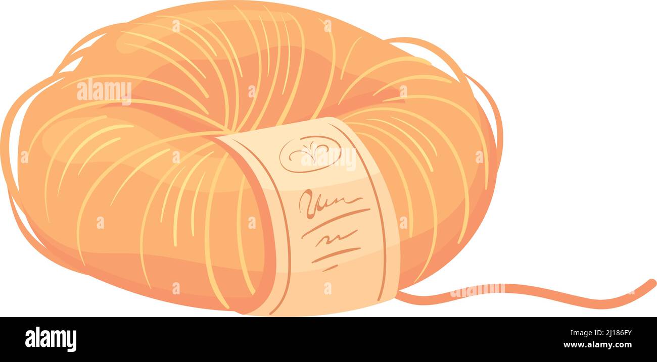 Craft yarn pack. Woolen thread cartoon icon isolated on white ...