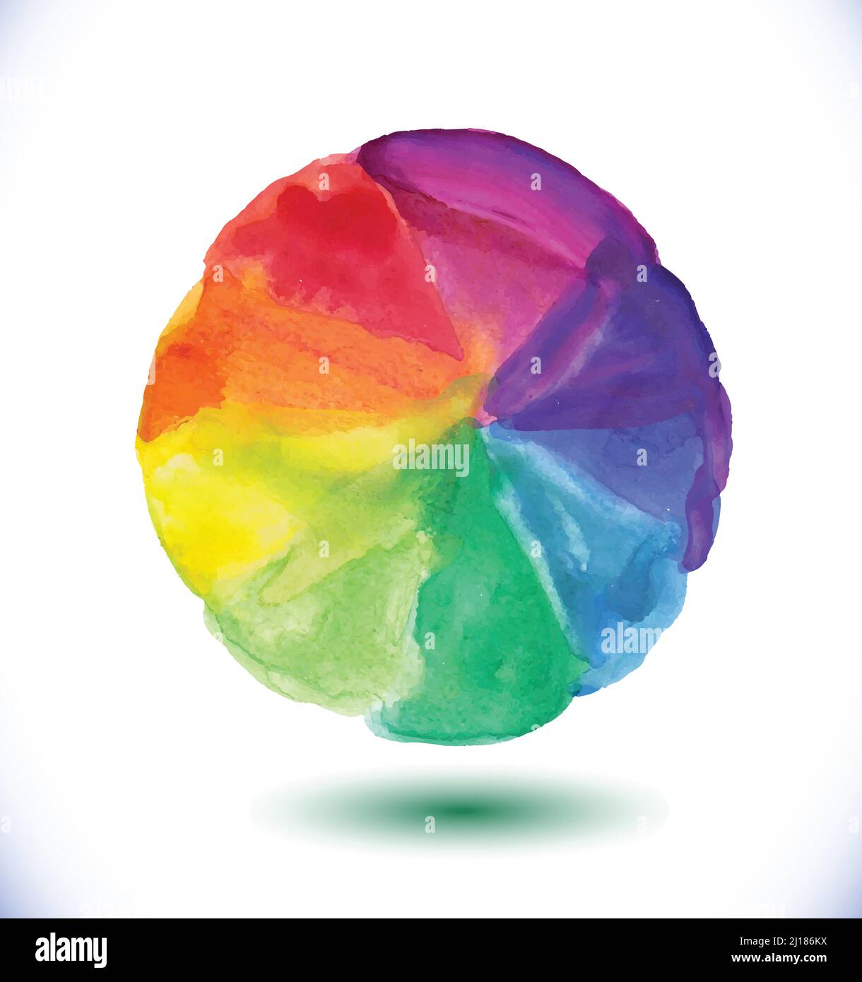 Abstract watercolor rainbow gradient background. Vector illustration ...