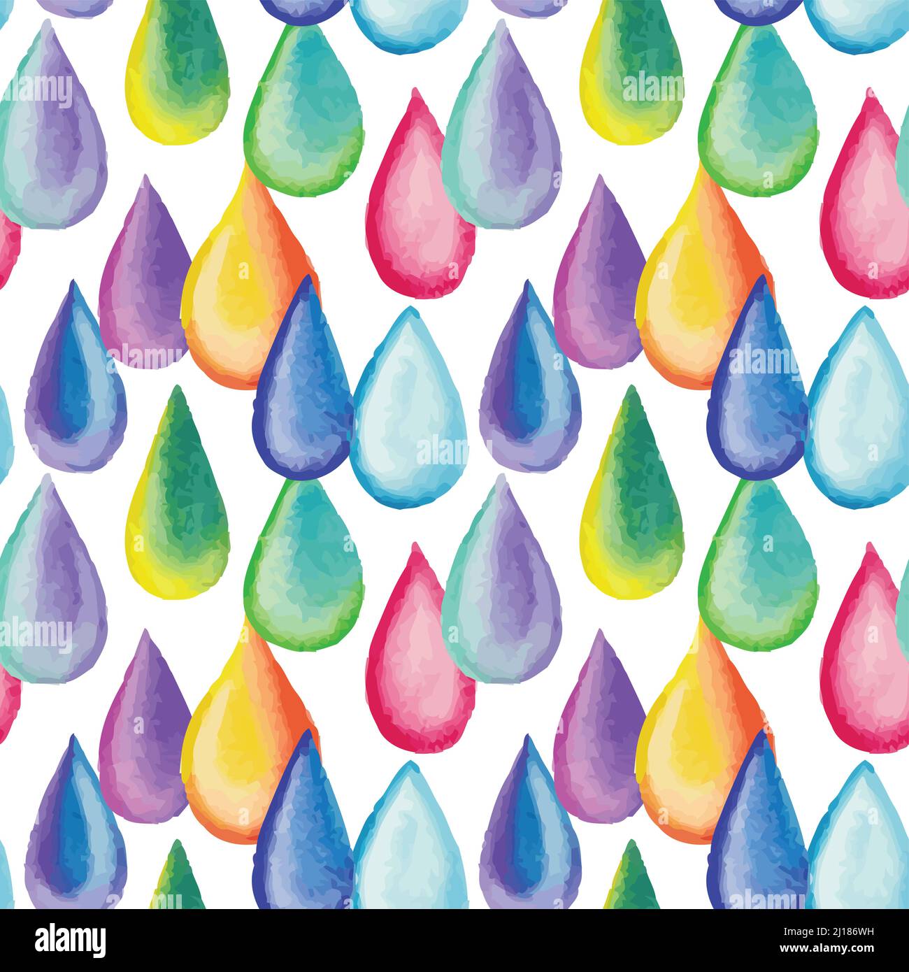 Colorful watercolor drops isolated on white background Stock Vector ...