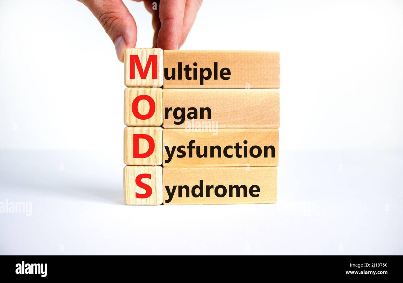 MODS multiple organ dysfunction syndrome symbol. Concept words MODS ...