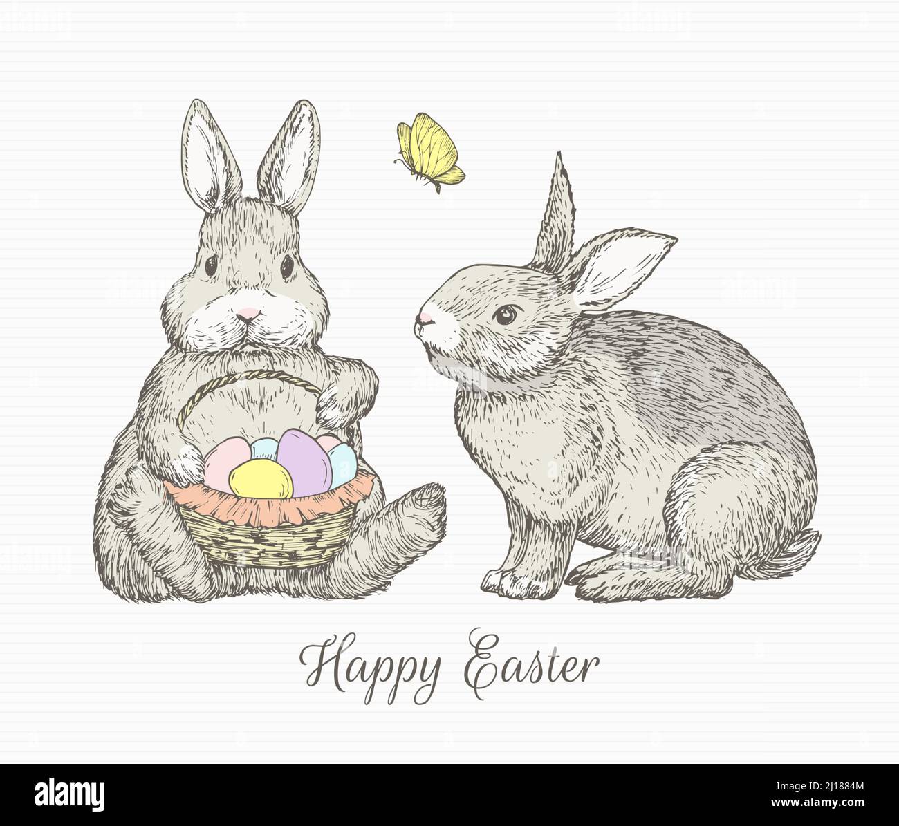 Cute Easter Bunny Drawings