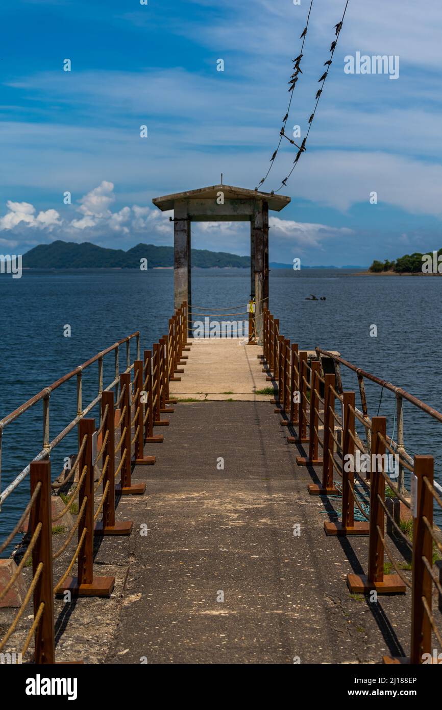 Beautiful view of the San Lucas national park Pier - Church and ruins ...