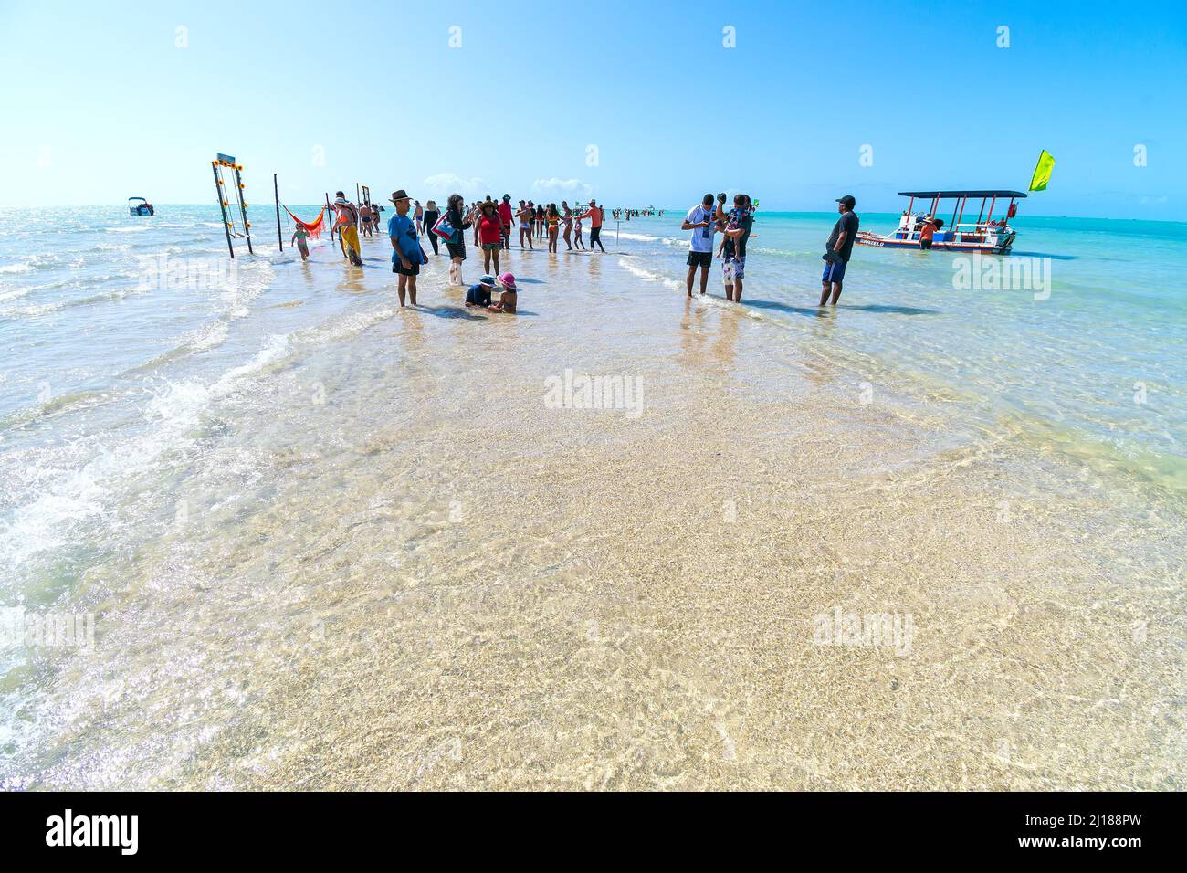 Maragogi, AL, Brazil - October 17, 2021: tourists walking on Moses Path ...