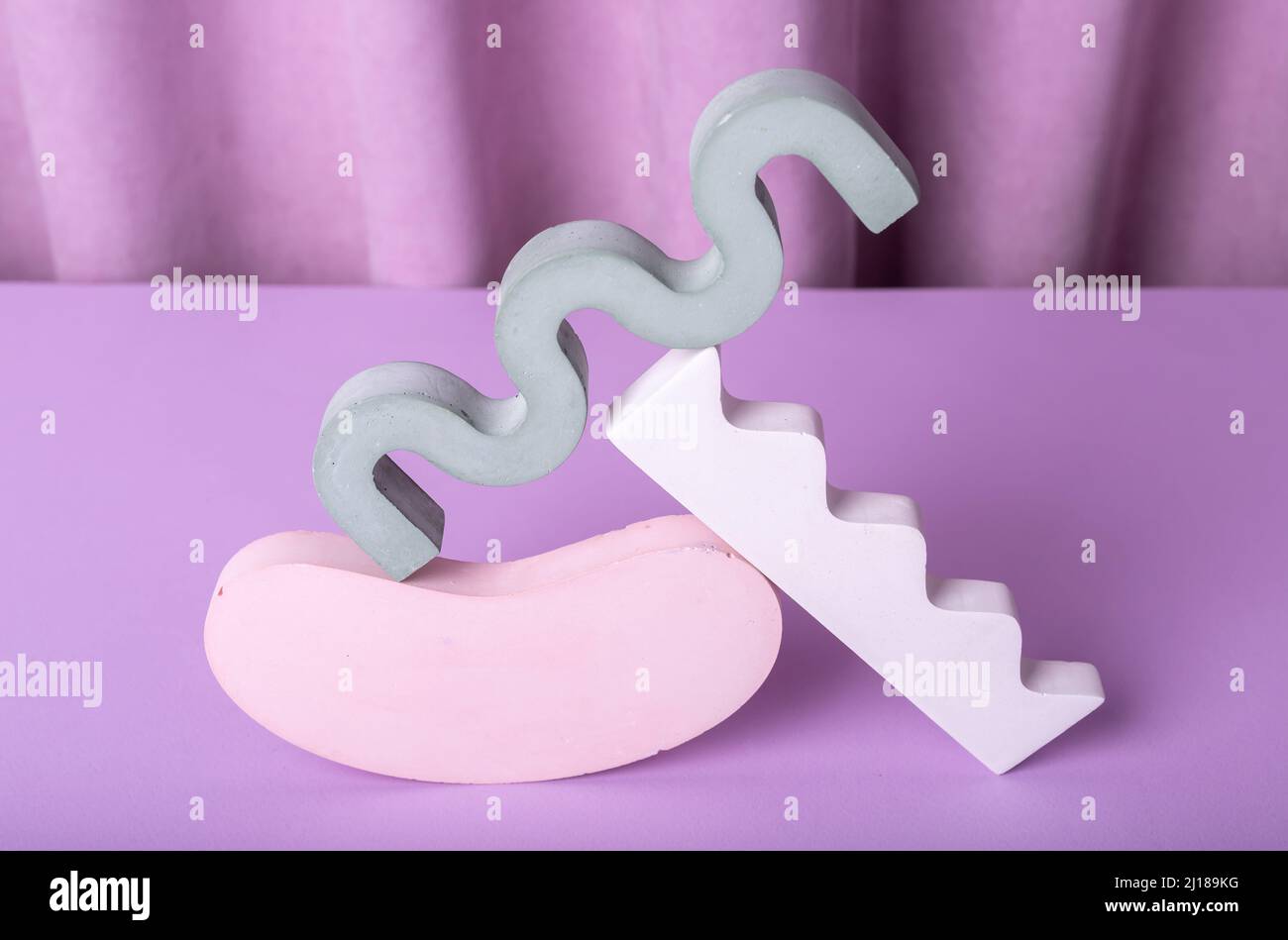 Abstract geometric shapes in balance and equilibrium. Minimalistic ...