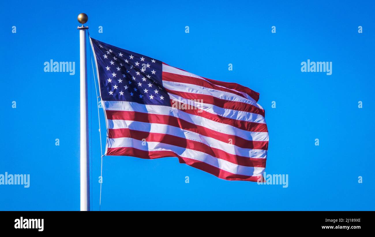 Floating red flag hi-res stock photography and images - Alamy