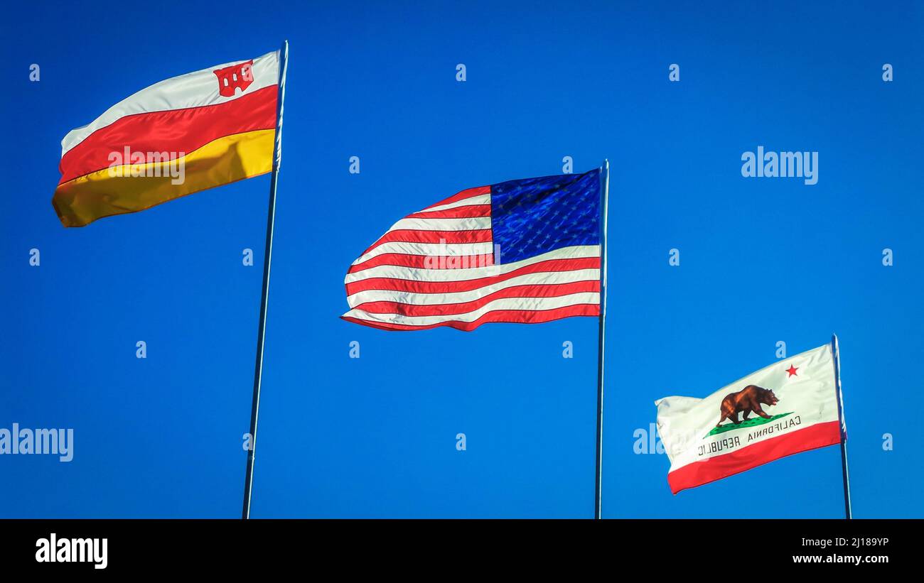 View of the Santa Barbara, the United States and the California ...