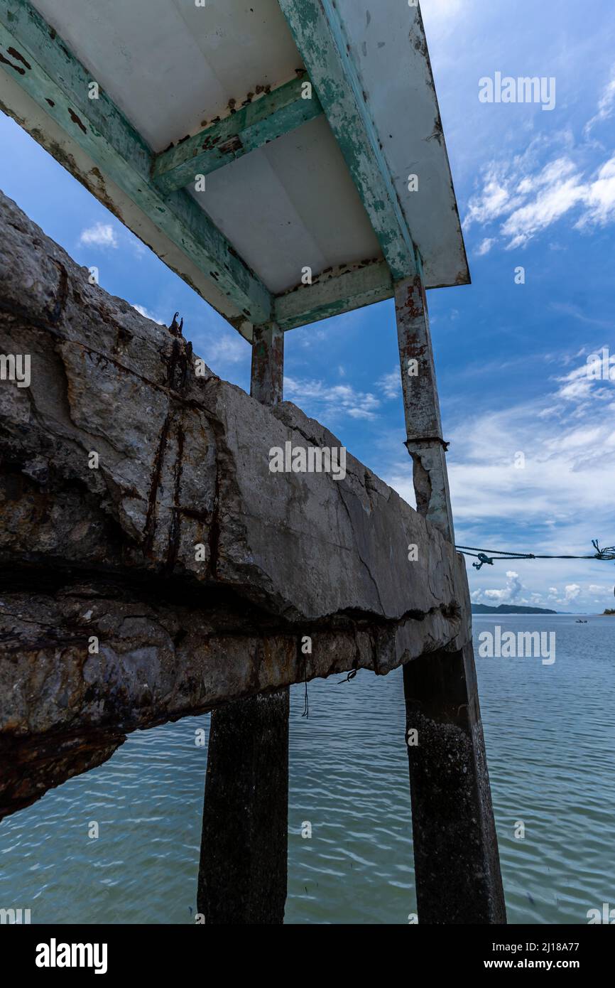 Beautiful view of the San Lucas national park Pier - Church and ruins ...