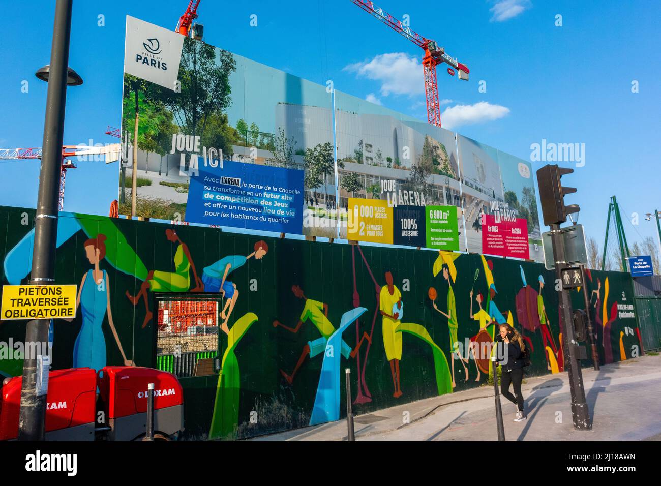 Paris, France, Construction Site, Paris Olympics 2024, Sports Arena ...