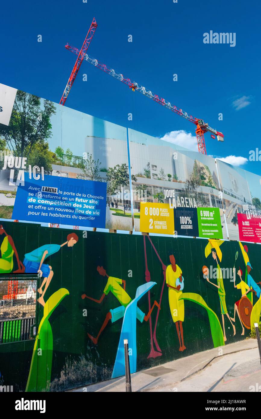 Paris, France, Construction Site, Paris Olympics 2024, Sports Arena ...