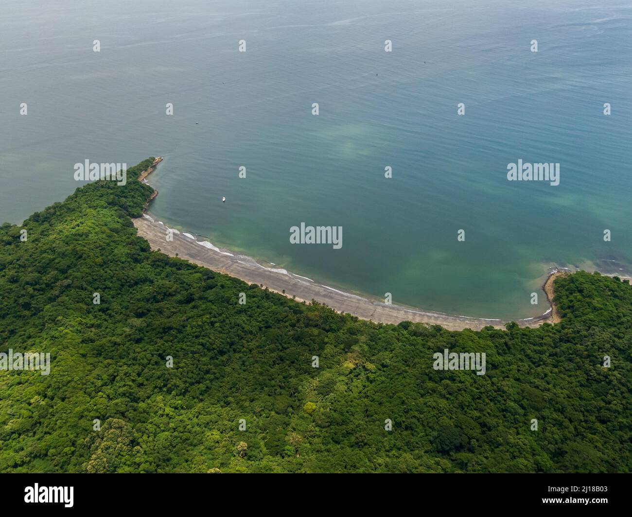 Beautiful view of the San Lucas national park Pier - Church and ruins ...