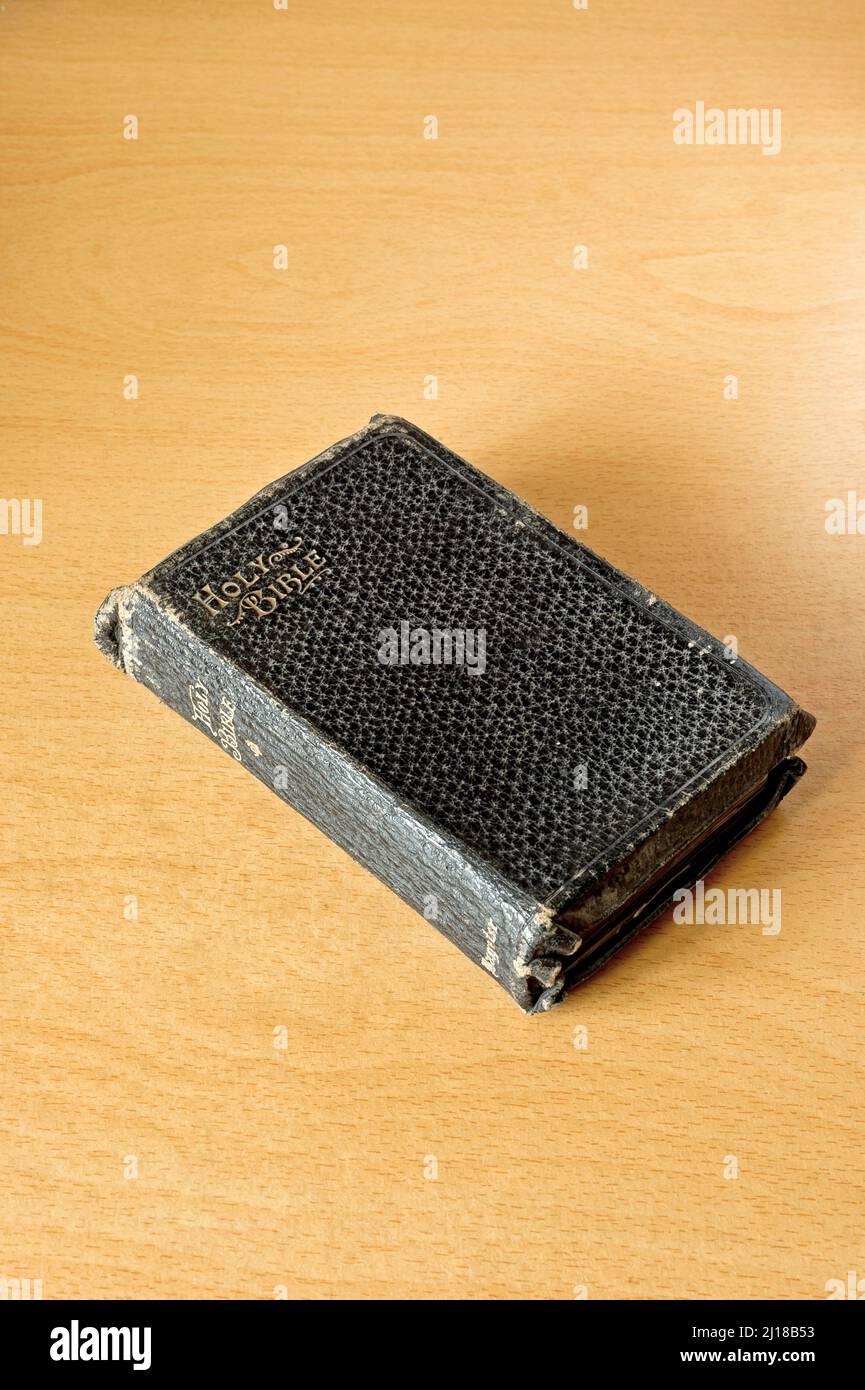 Old copies of the Holy Bible Stock Photo - Alamy