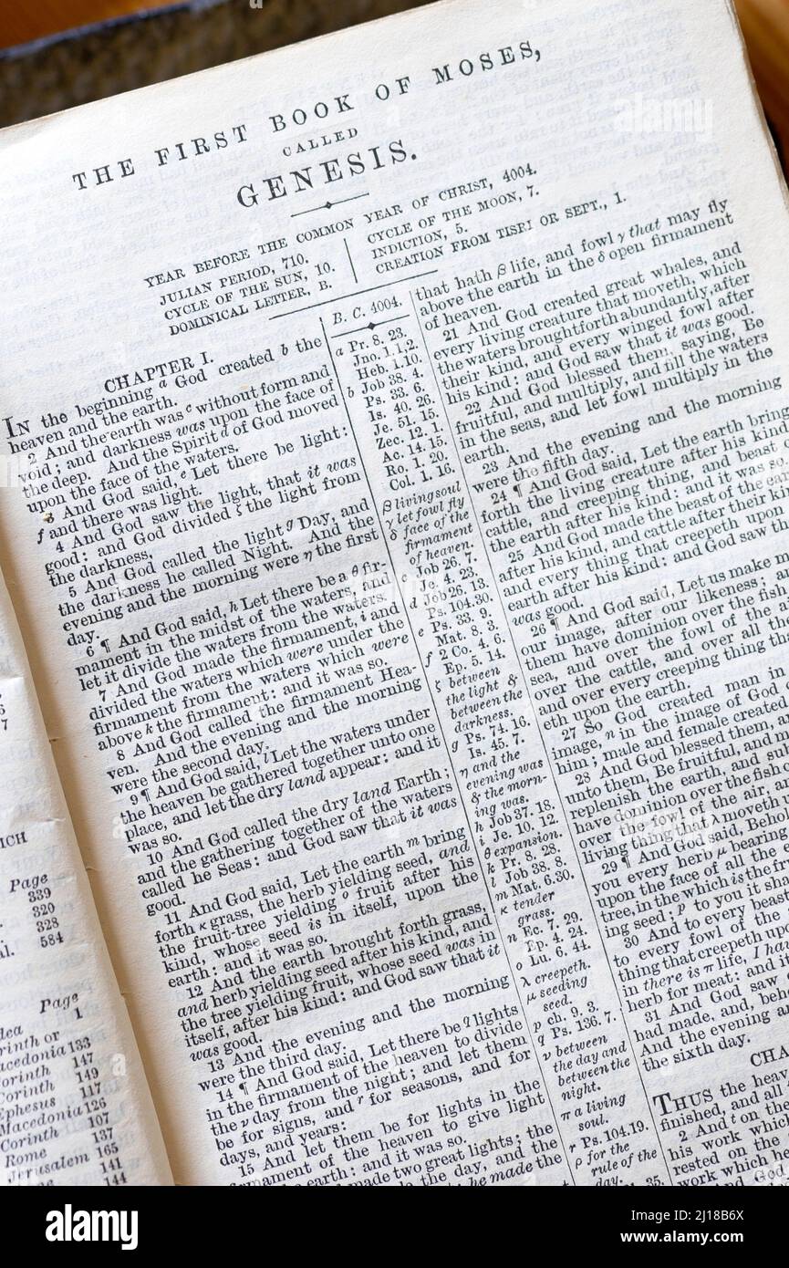 Old copies of the Holy Bible Stock Photo - Alamy