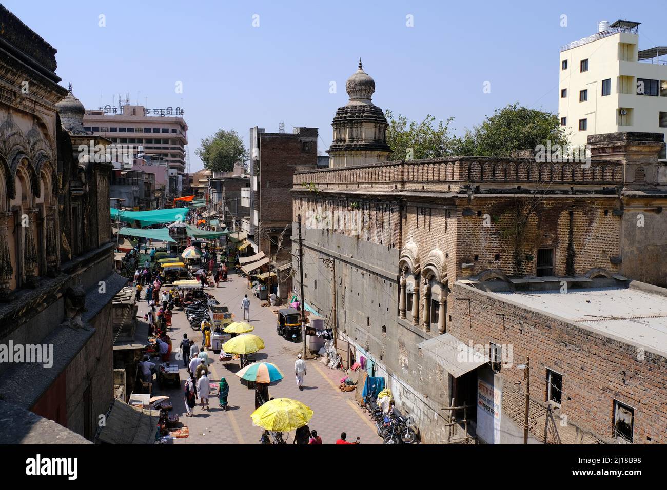 Pandharpur, India, 26 February 2022, Pundalik temple on bank of river ...