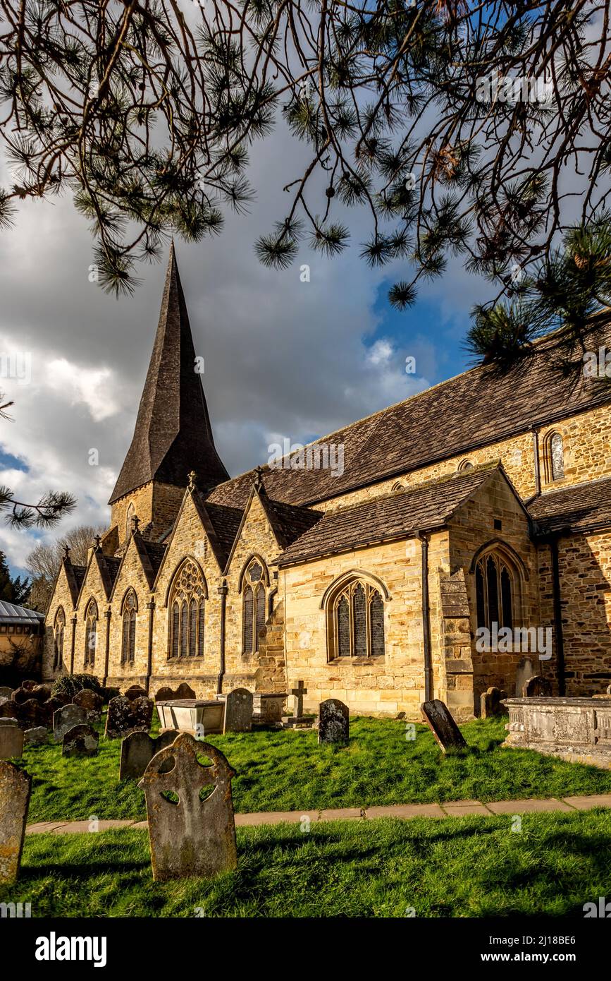 Horsham, February 25th 2022: St Mary's Church on Causeway Stock Photo ...