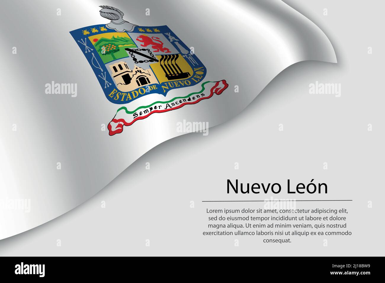 Flag of nuevo leon Stock Vector Images - Alamy
